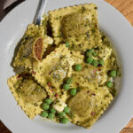 Spring Pea Ravioli Carbonara - Freshly Made Italian Pasta, Sauces & Cheese